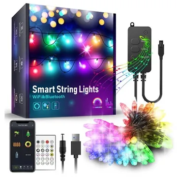 BLUETOOTH SMART STRING DEKORATIVNA SVETLA YJSL-O - 5M - VIŠE BOJA