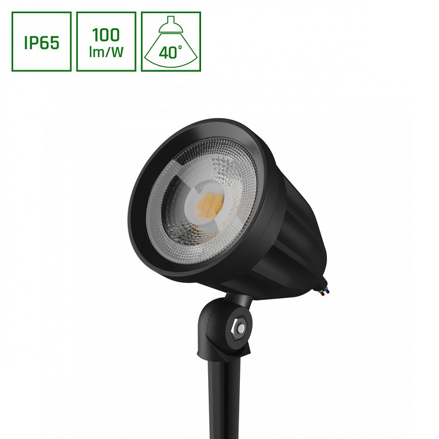 SPOLJNA PODNA UBODNA LED LAMPA 6W CW FLORI LIGERO BLACK SPECTRUM