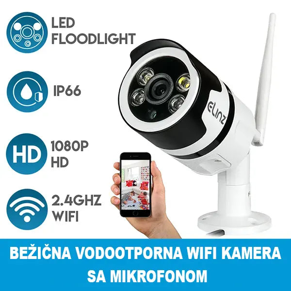 Bežična vodootporna WIFI kamera sa mikrofonom