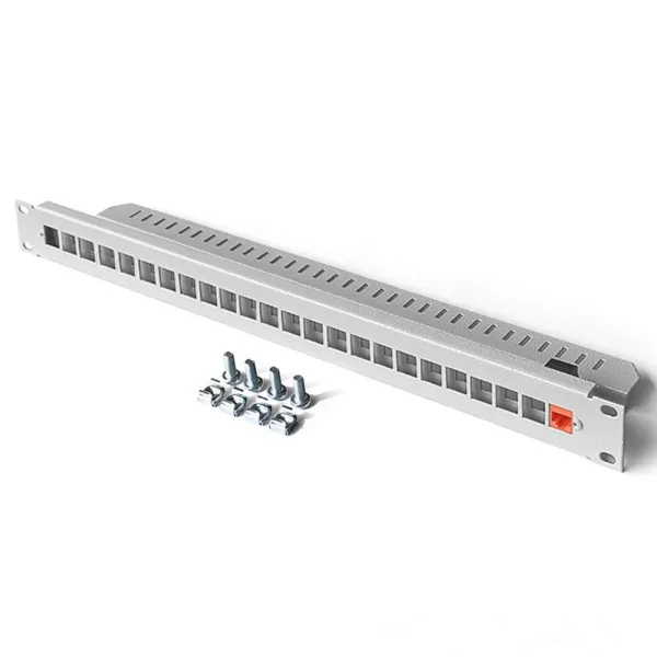 CcTv Patch panel za 24 modula RJ45 za rek 19″-b