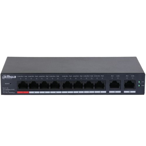 Dahua CS4010-8ET-110 10-Port Cloud Managed Desktop Switch with 8-Port PoE