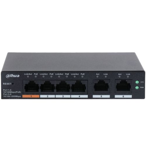 Dahua CS4006-4ET-60 6-Port Cloud Managed Desktop Switch with 4-Port PoE