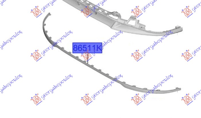 SPOJLER PREDNJEG BRANIKA (O) HYUNDAI i20 (2020-2024) (OEM: 86591-Q0000, 86591Q0000)
