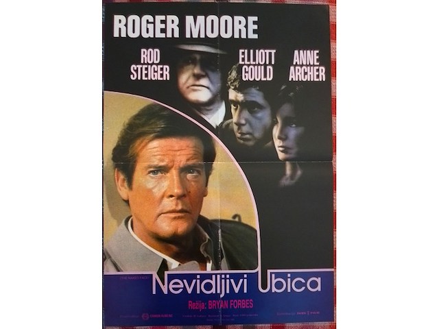 plakat NEVIDLJIVI UBICA (Roger Moore)