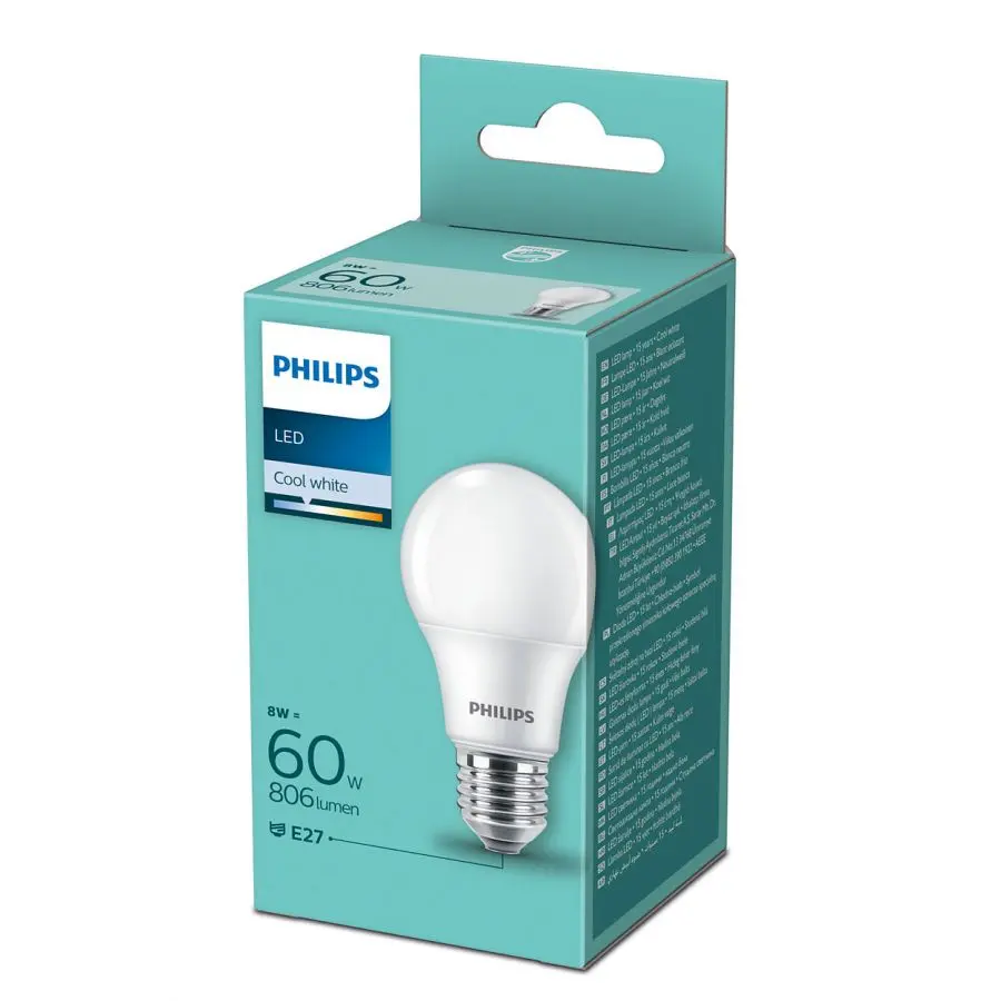 PHILIPS Led sijalica 8W (60W) A60 E27 CW 230V FR ND 1PF/6 DISC