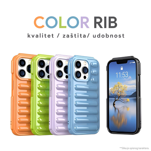 Torbica Color Rib za Xiaomi Redmi A3 crna