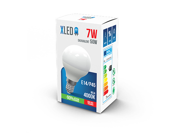 XLED E14 7W,P45 NB