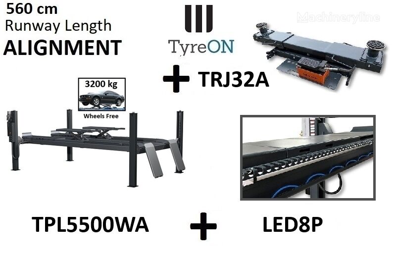 Nova TyreON ► 4 post alignment lift wheels free lifting system 5500kg + 3.2 četvorostubna dizalica