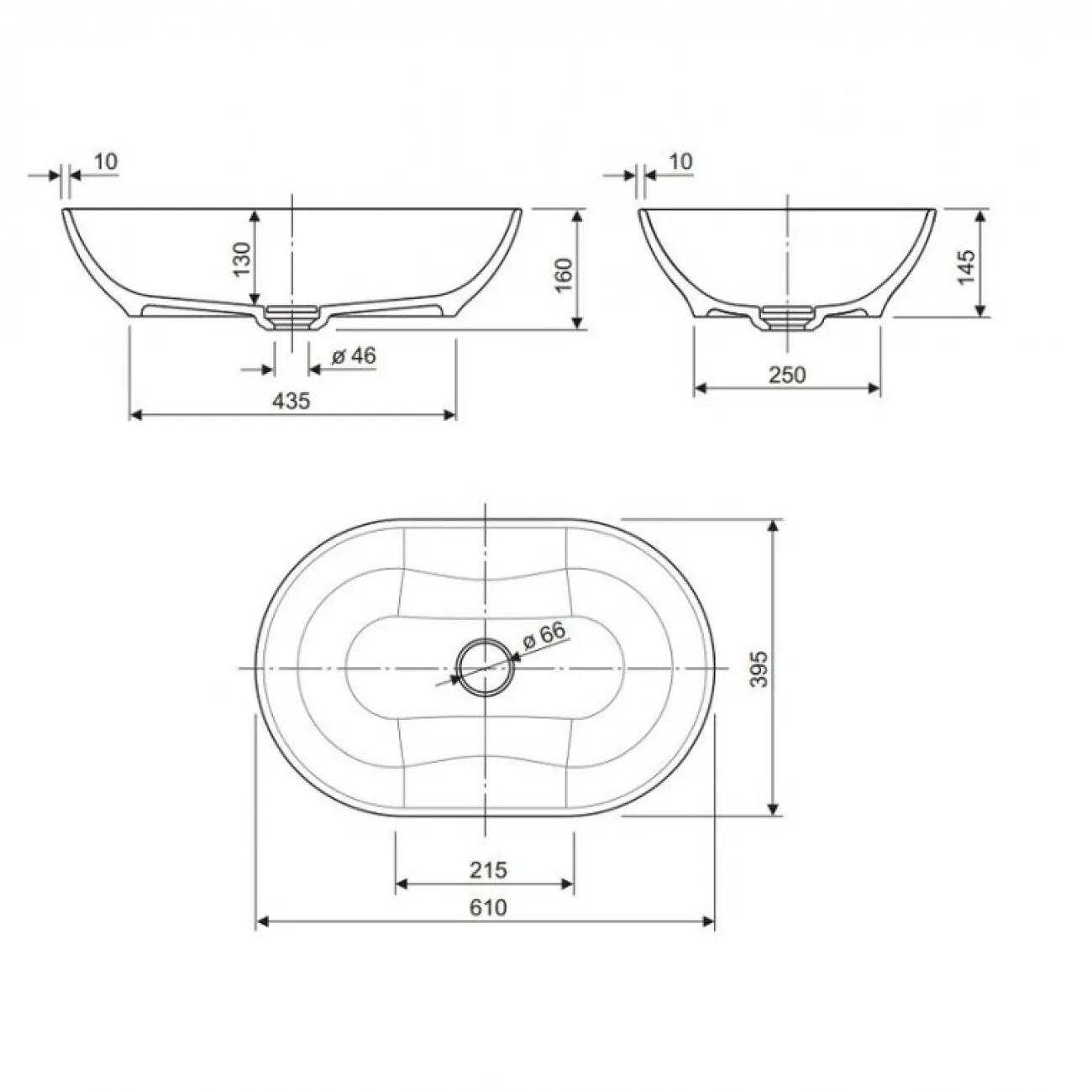 LAVABO TITAN 61 MAT AQUAESTIL