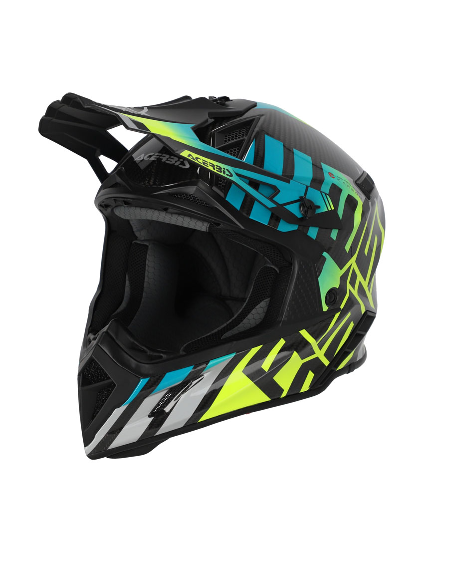 Acerbis kros kaciga Steel carbon plava/fluo