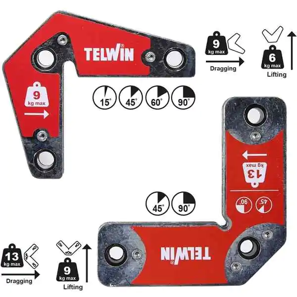 TELWIN Magnetni držači u setu pozicioneri 13/9/6 kg