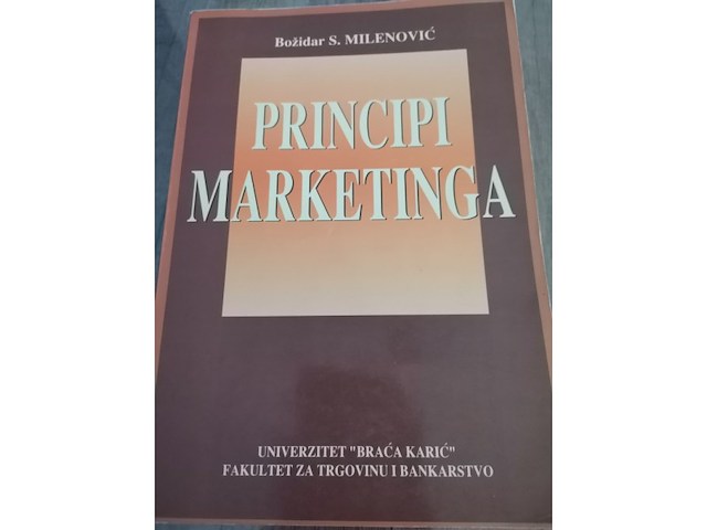 Principi marketinga-Božidar S. Milenović