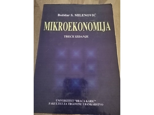 Mikroekonomija- Božidar S. Milenović