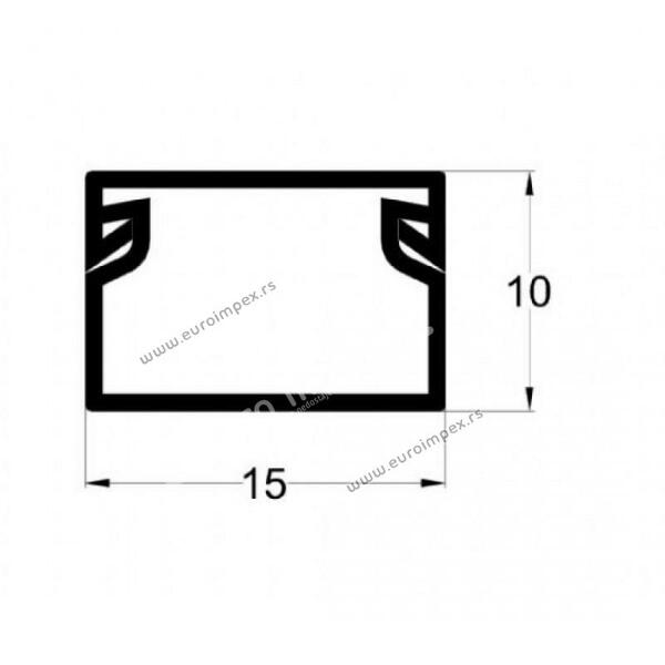 PVC KANALICA 15x10x2000mm k170 30.0018