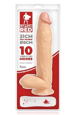 VIB captain red 31, realistični vibrator, 592000