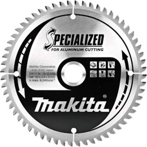 MAKITA B-09569 list za testeru od tvrdog metala za aluminijum 160mm