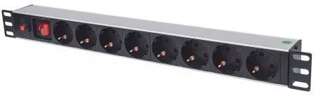 Intellinet PDU letva 19" 1U Rackmount 8-Output, 3m, Black 713986