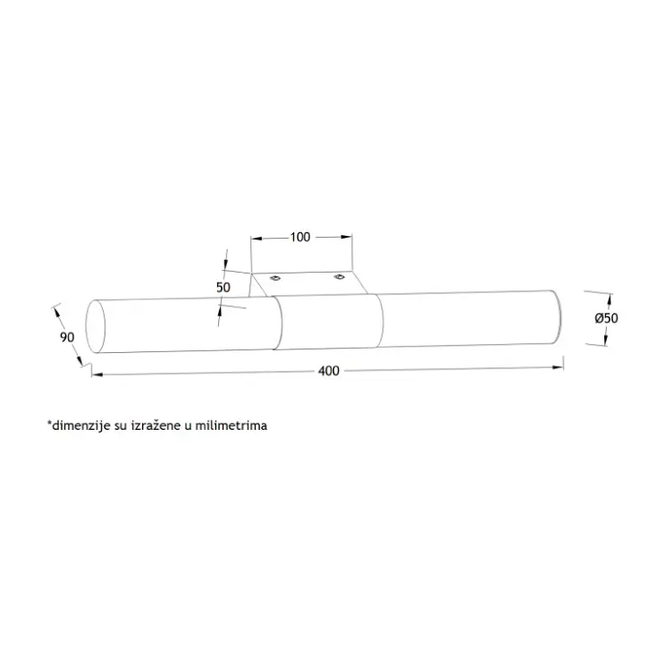 Zidna LED lampa 8W