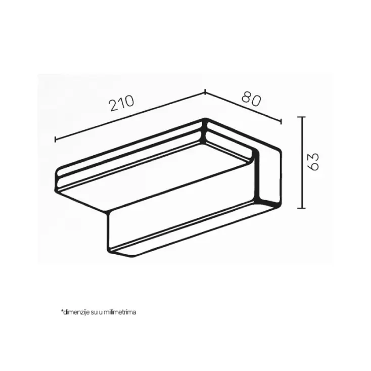 Zidna LED lampa 9W