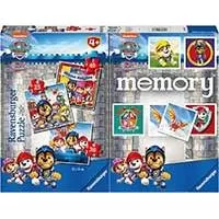 Paw patrol Knights 2u1 Društvena igra Memorija + 3 Puzzle Ravensburger 20983