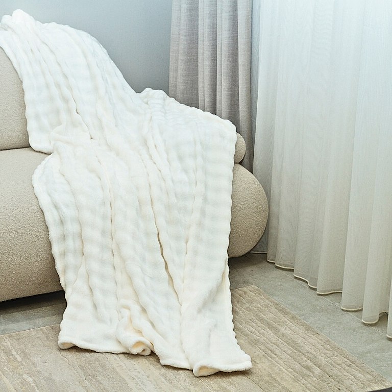 Ćebe SOFT WAVE 150x200 - Ivory