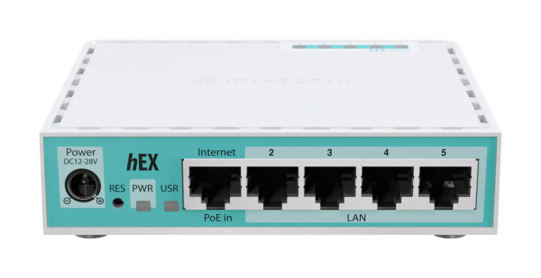 MikroTik E50UG hEX ruter sa 5 x Gigabit LAN WAN portova 101001000Mbs + USB (Storage), ARM 64bit