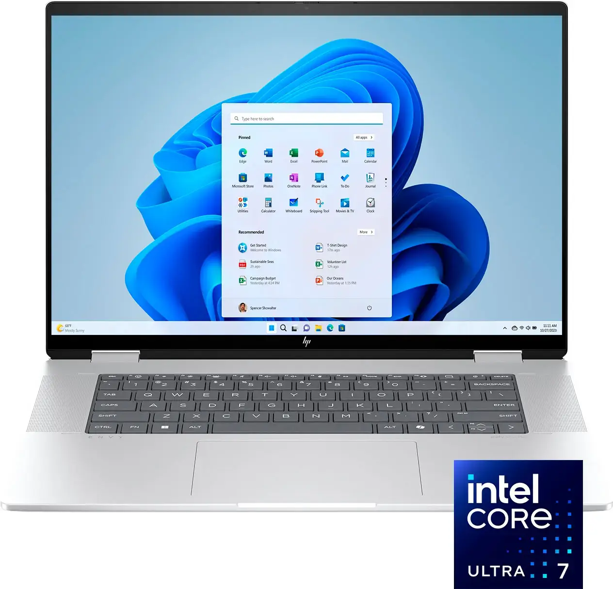 HP - Envy 2-in-1 16" 2K Touch-Screen Laptop - Intel Core Ultra 7 - 32GB Memory - 2TB SSD - Glacier Silver Isporuka odmah