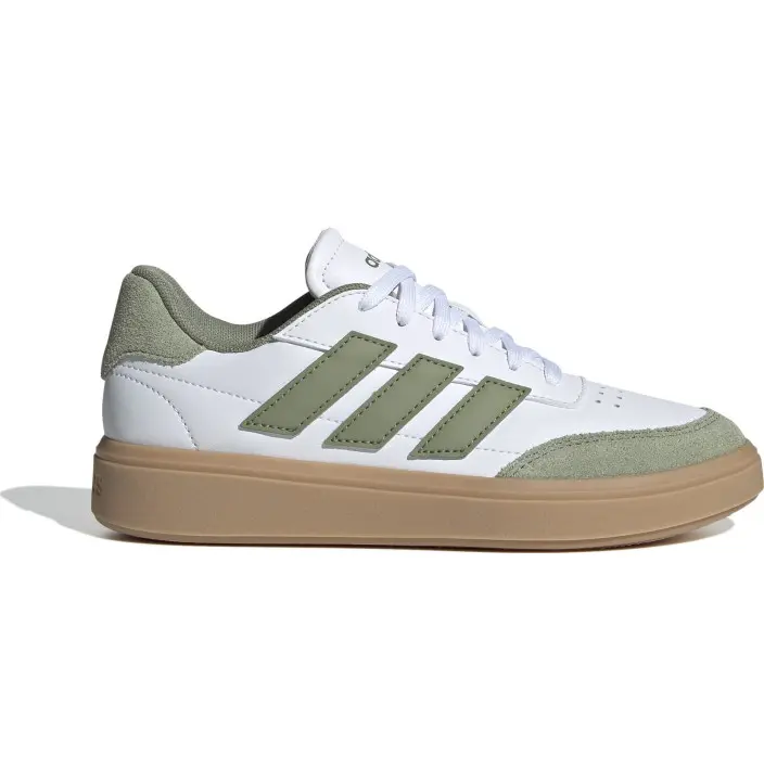 ADIDAS Unisex patike Courtblock, Belo-maslinaste