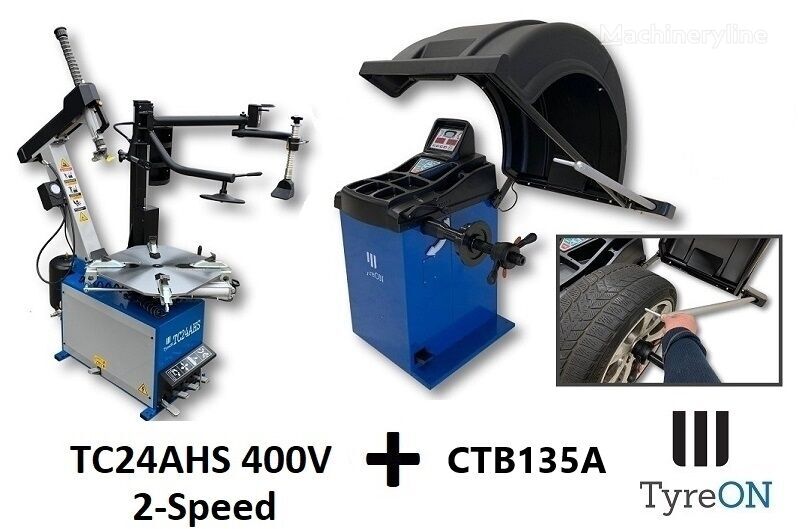 Novi TyreON ► 24 Inch car tyre changer 2-speed and airbooster + automatic wh demonterka