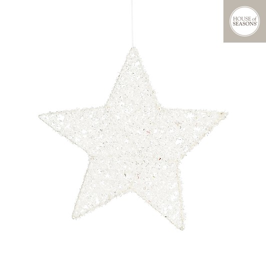 NG dekoracija - HANGING ORNAMENT STAR 25cm 1162445 - White - EDL