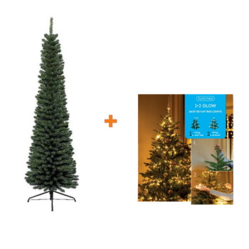 Komplet novogodišnja jelka Pencil Pine 210cm Everlands + novogodišnje stepenaste LED lampice 8 nivoa 283 LED 240cm toplo bele
Slični artikli