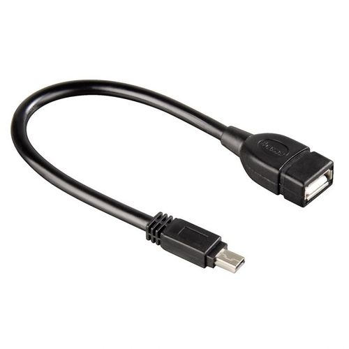 Hama USB kabl, mini USB-B muški na USB-A ženski, 15cm