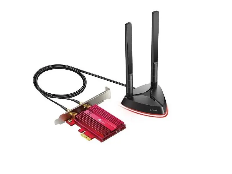 TP LINK AX3000 Wi-Fi 6 Bluetooth 5.0 PCIe xpresa Adapter 2402Mbps/574Mbps 2 antene high gain Crni