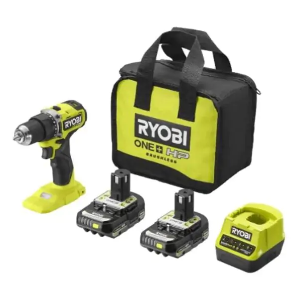 RYOBI Set – Udarna bušilica (18V ONE+™ HP) sa 2 baterije (2Ah) i punjačem – RYOBI RDD18C-220S