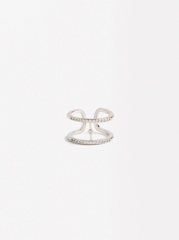 Double Effect Ring With Zirconias