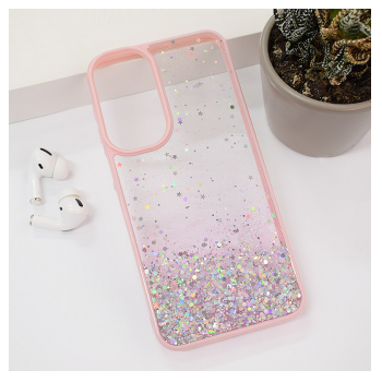 Maska Frame Glitter za Samsung A16 5G/ A166B roze