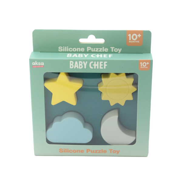 Baby Chef silikonske puzzle nebo, tamno plavo