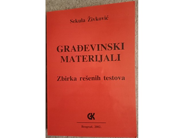 Građevinski materijali - Sekula Živković zbirka