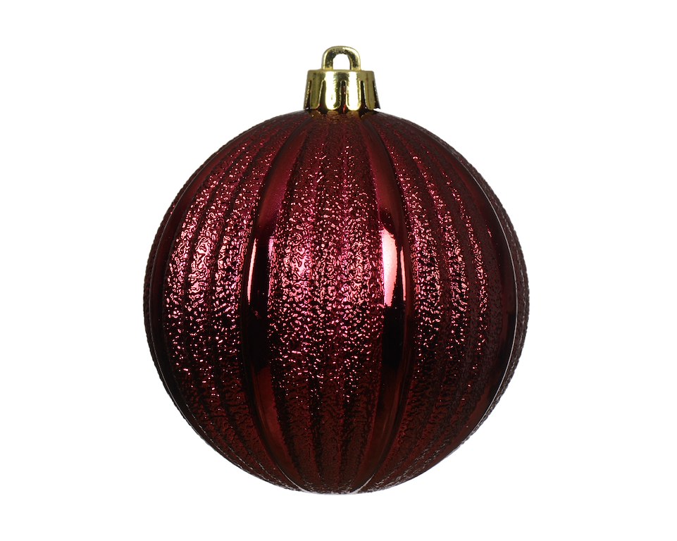 NG dekoracija - HANGING BAUBLE SET 6pcs 8cm 021044 - Oxblood - KMG