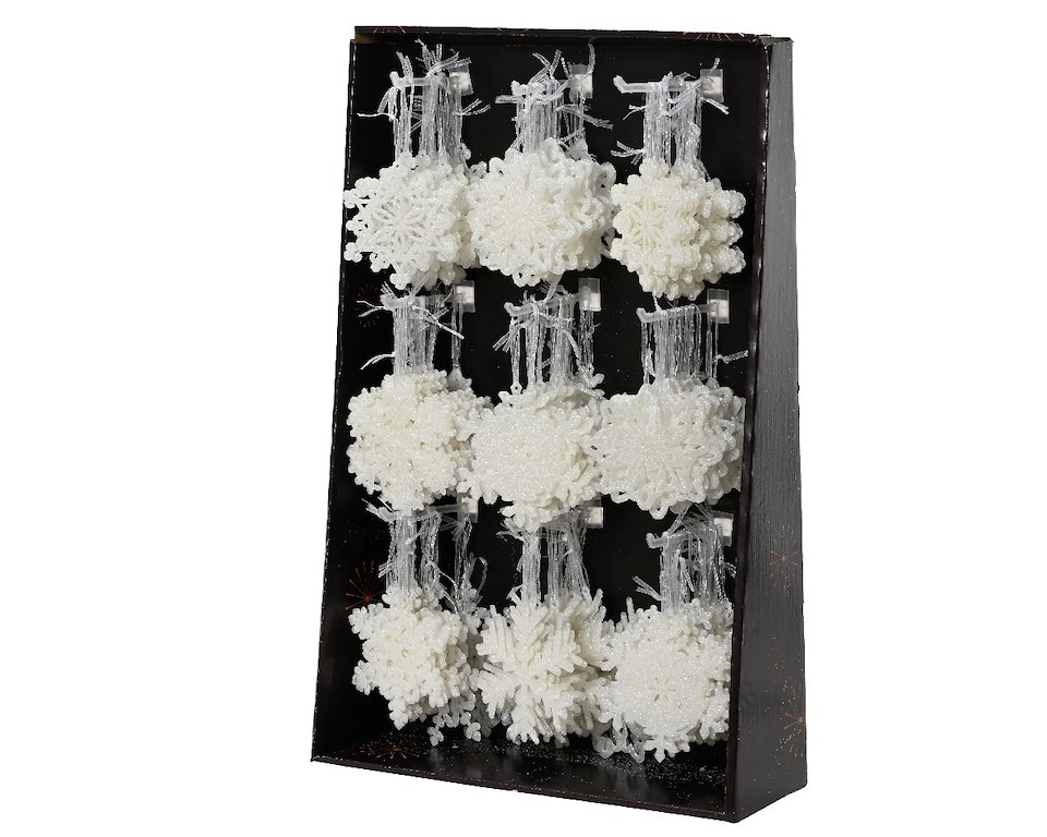 NG dekoracija - HANGING SNOWFLAKE 10cm 515577 - Winter white - KMG