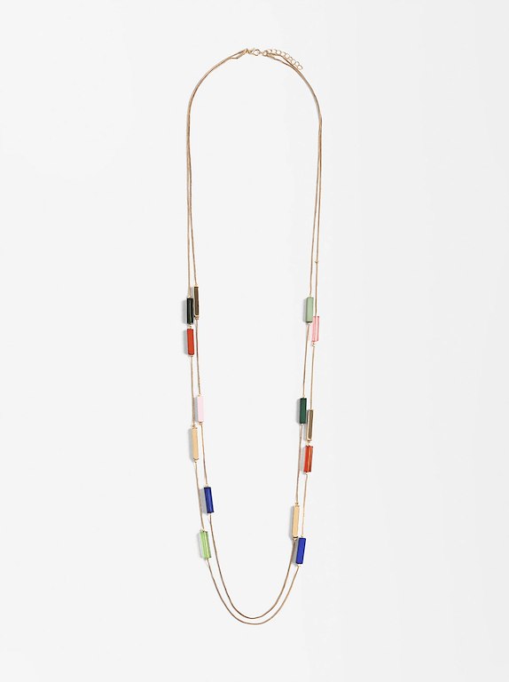 Double Long Multicolored Necklace