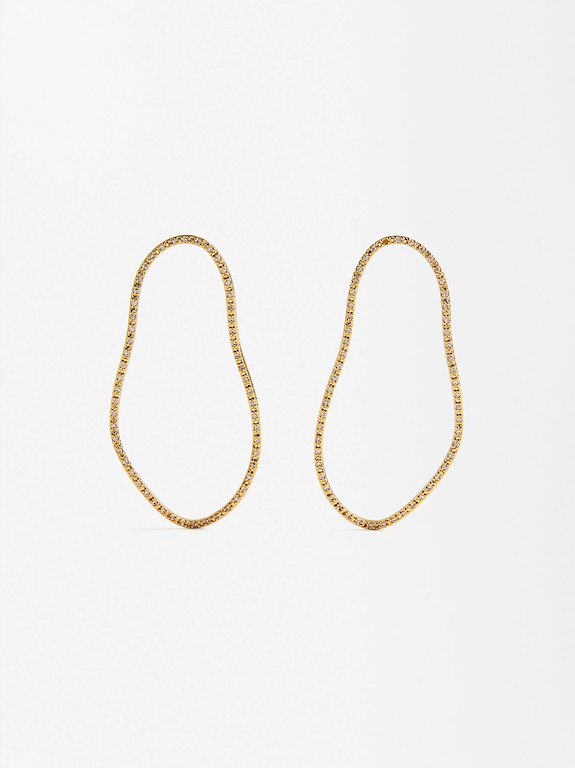 Irregular Earrings With Zirconias