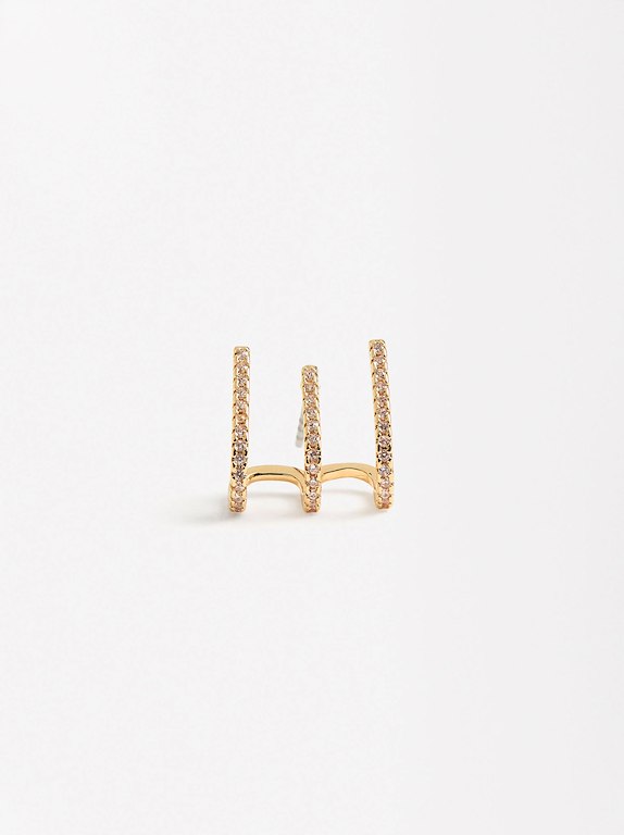 Single Pavé Multi-Hoop Earring With Zirconia