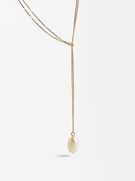 Long Necklace With Freshwater Pearl