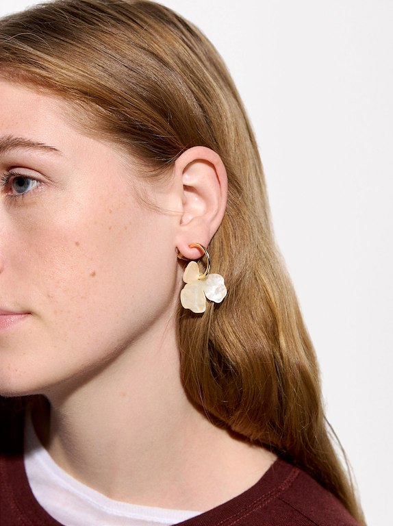 Hoop Earrings With Flower