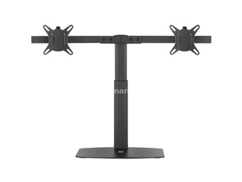 ACT CONNECTIVITY AC8332 Free Standing Gas Spring Dual Monitor Arm Office Crossbar 10-27" black