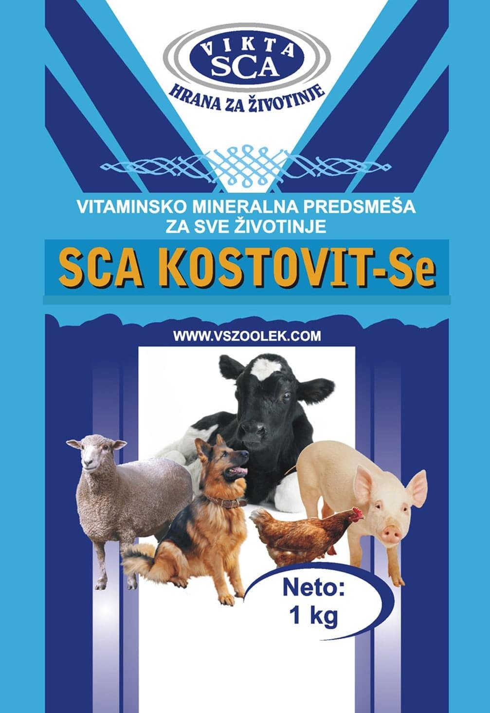 SCA KOSTOVIT SE 1kg VITAMINSKO MINERALNA PREDSMEŠA ZA SVE ŽIVOTINJE