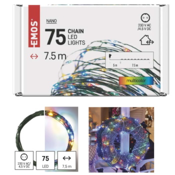 Emos novogodišnje nano LED lampice zelene 7.5m multicolor MTG-D3AM02
Slični artikli