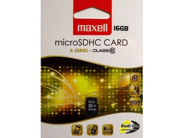 Maxell micro sdhc 16gb x-series+adapter, class 10