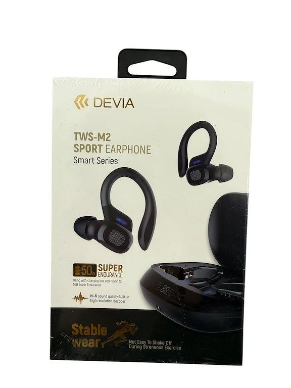 Devia bezicne slusalice M2 sport crne